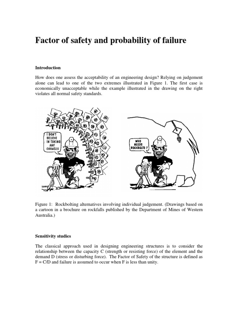 8 Factor of Safety and Probability of Failure | PDF | Probability ...