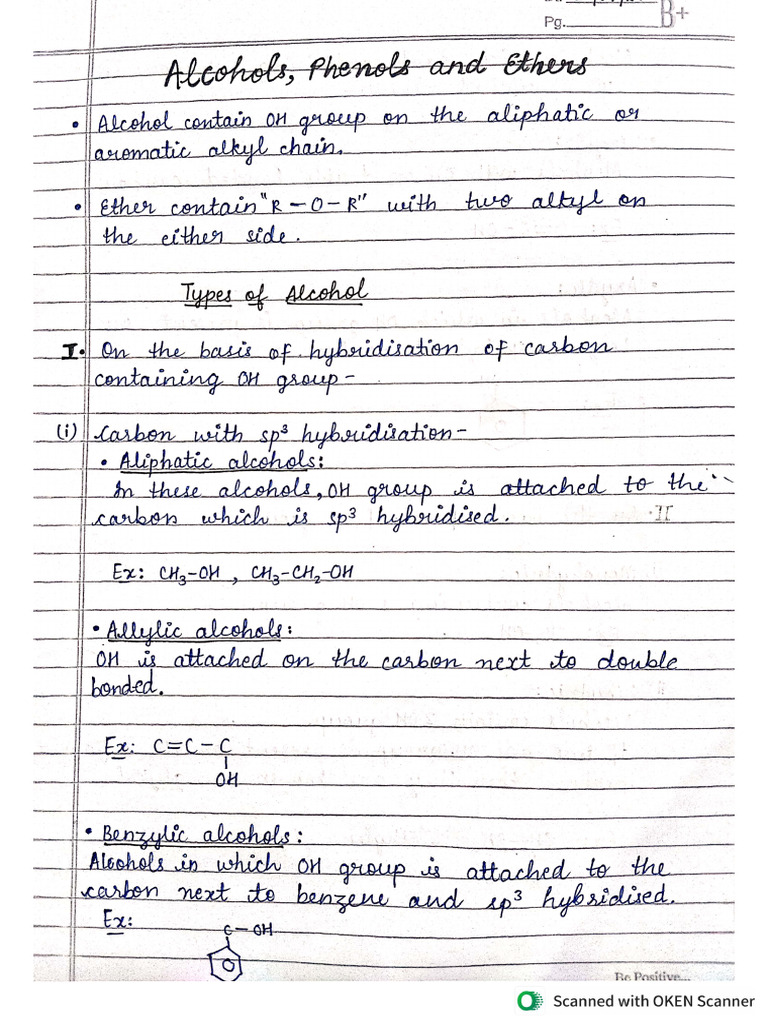 Alcohols, Phenol and Ethers | PDF
