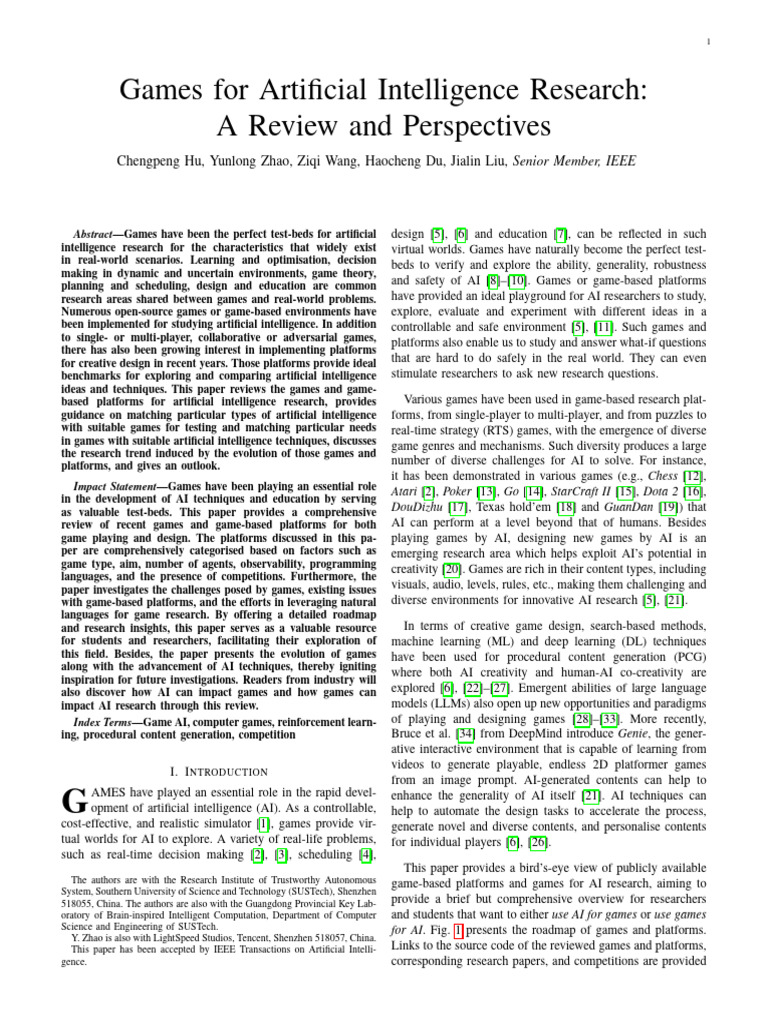 Games as AI Research Platforms | PDF | Artificial Intelligence ...