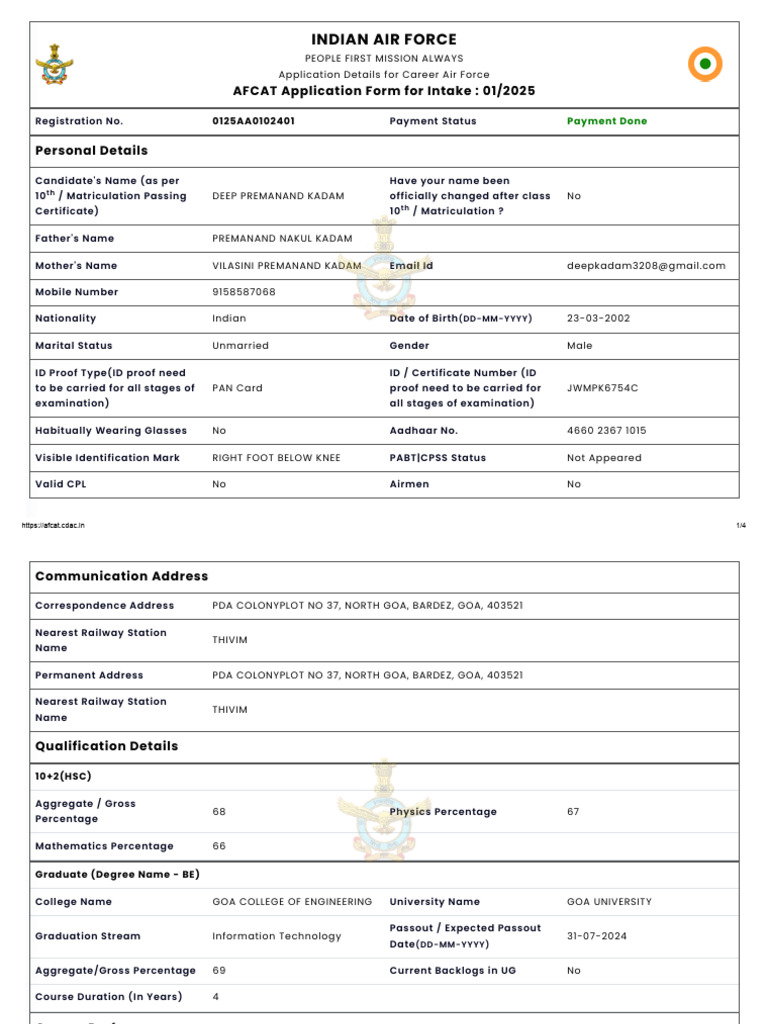 IAF - After Payment Preview | PDF