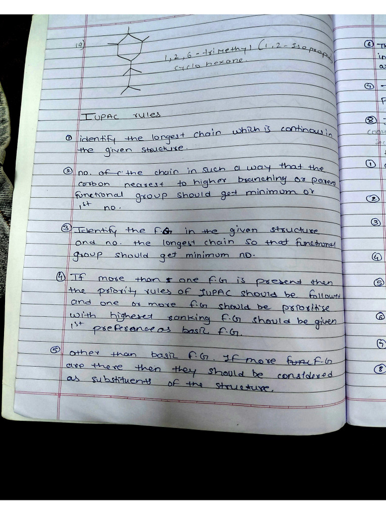 IUPAC RULES Handwritten | PDF