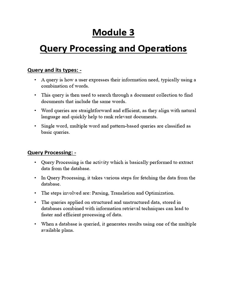 Unit 3 - Part1 (Query Languages) | PDF | Information Retrieval | Databases