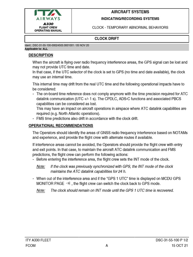 Clock - Temporary Abnormal Behaviors | PDF | Global Positioning System ...