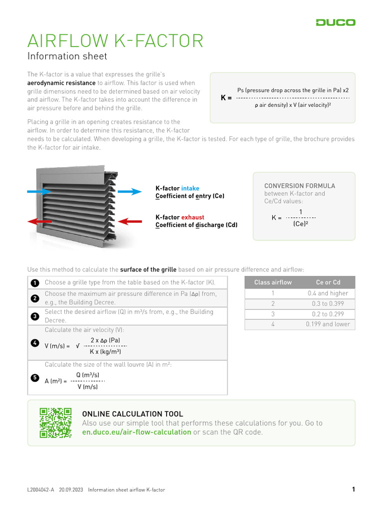 Airflow K-Factor Calculation Guide | PDF | Pressure | Classical Mechanics
