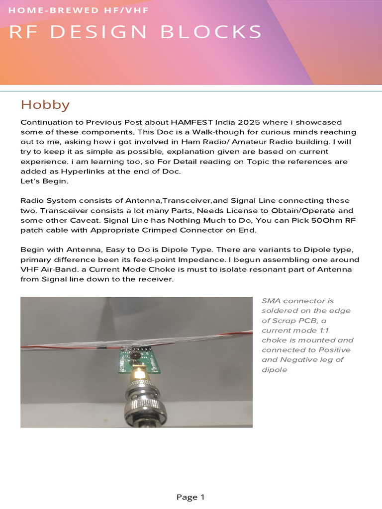 Homebrewed RF Components-1 | PDF | Antenna (Radio) | Electronic Engineering
