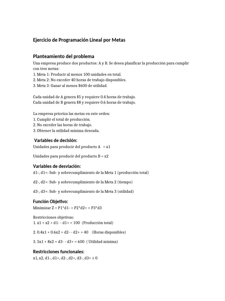Progrmacion Lineal | PDF