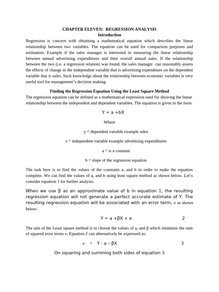 Understanding Regression Analysis Basics | PDF | Linear Regression ...