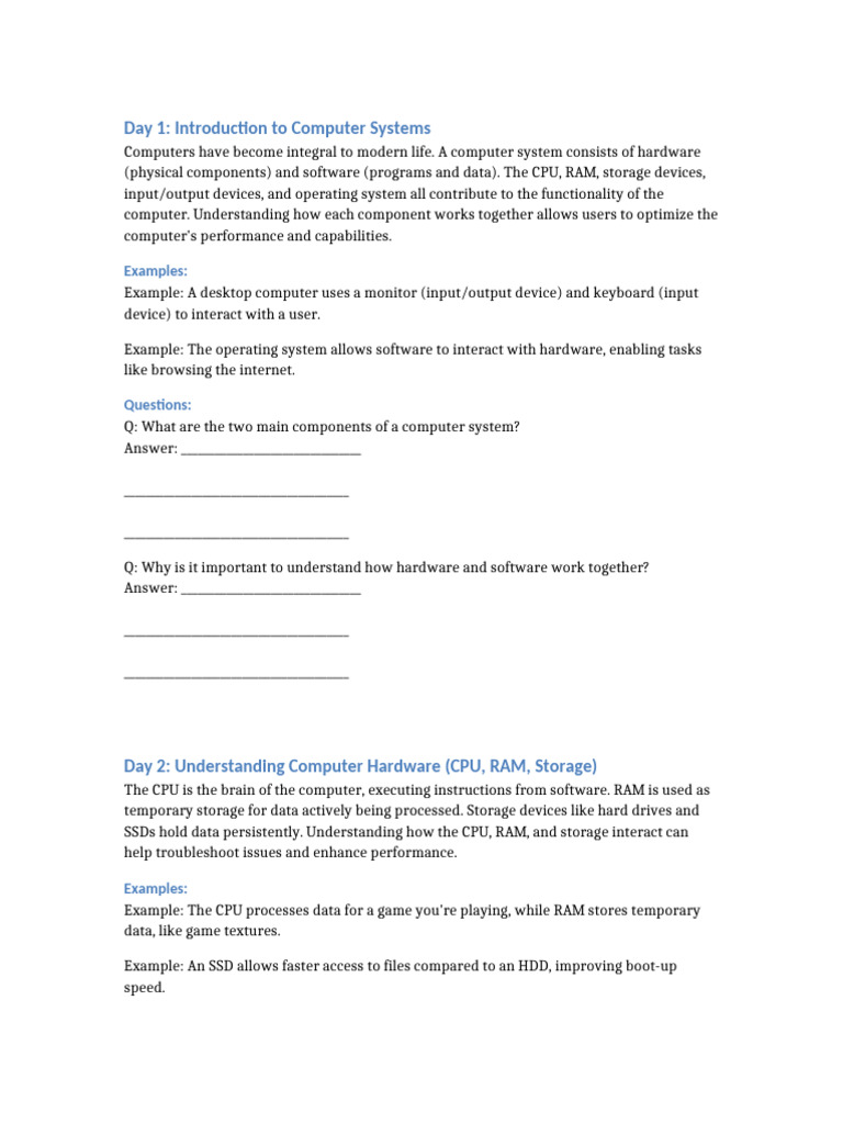 90 Day IT Training Workbook Complete Advanced | PDF | Operating System ...