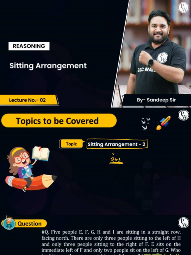 Sitting Arrangement 02 - Class Notes (Reasoning) | PDF