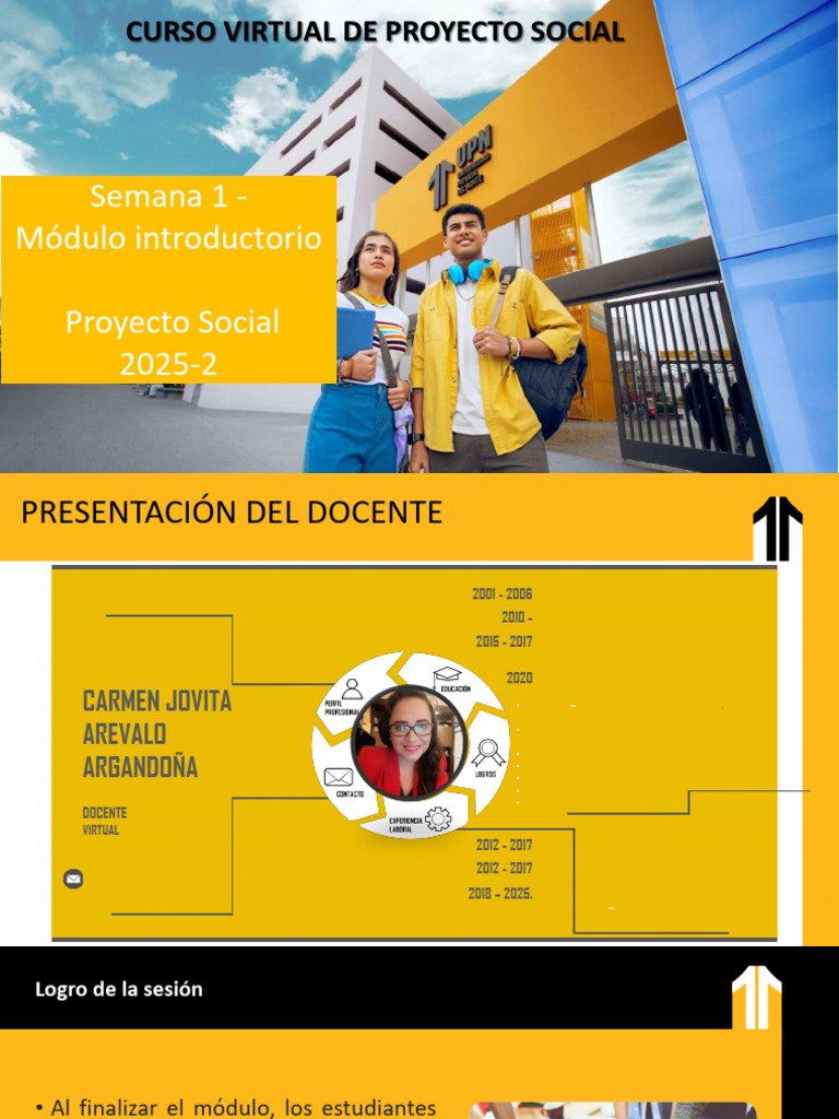 Vc - Semana 01-Módulo Introductorio -Diapositivas - Wa | PDF | Maestros