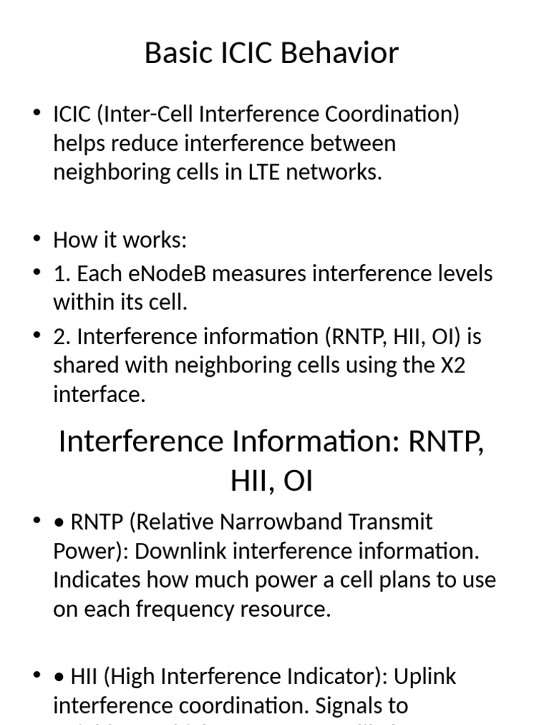 Basic ICIC and Evolution Presentation | PDF