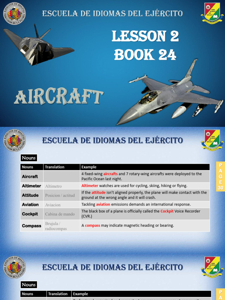 Vocabulary Lesson 2 | PDF | Flight Recorder | Aviation