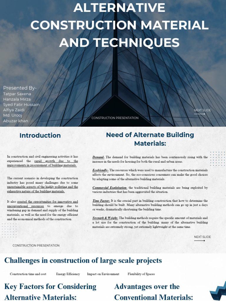Alternative Construction Materials Guide | PDF | Concrete | Building ...