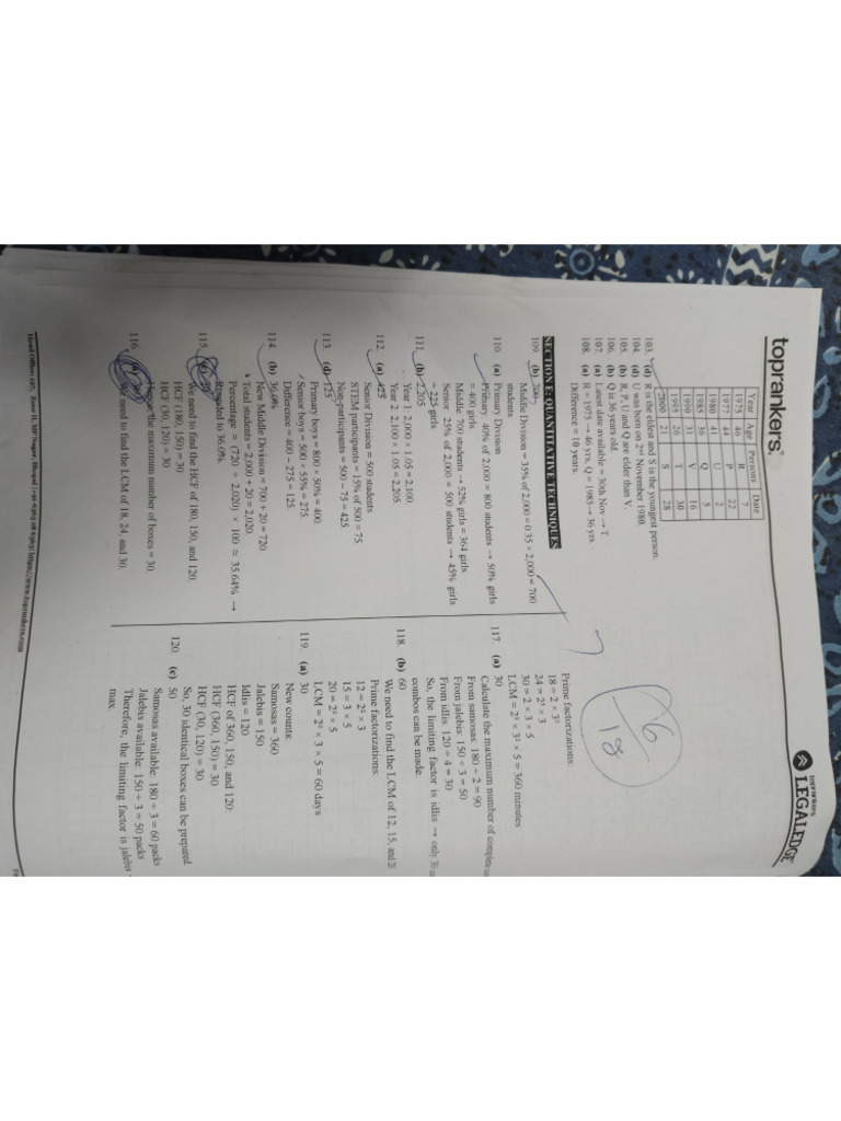 Mock answer key | PDF