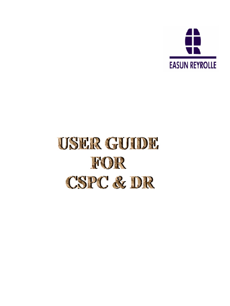 Cspc & Dr User Guide | PDF | Menu (Computing) | Software