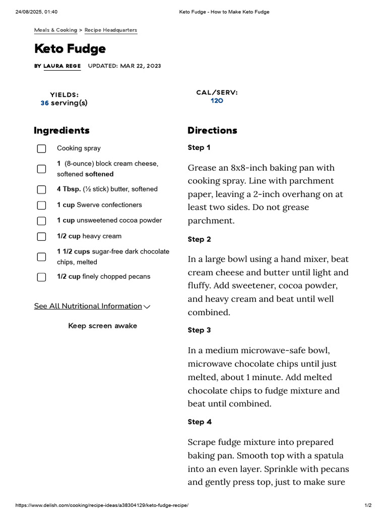 Keto Fudge - How to Make Keto Fudge | PDF | Chocolate | Types Of Chocolate