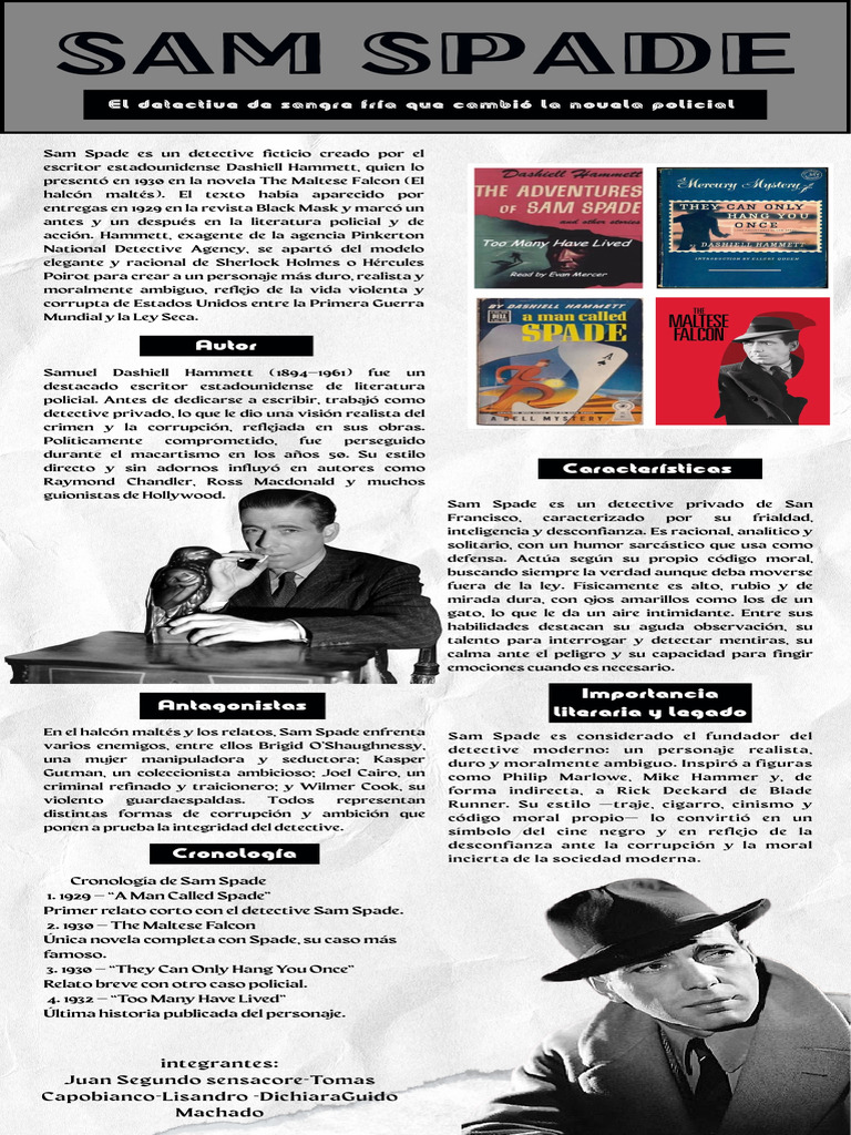 Sam Spade: Icono del Detective Moderno | PDF | Dashiell Hammett ...