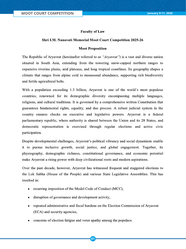 Moot Proposition-IMNMNMCC 2025 | PDF