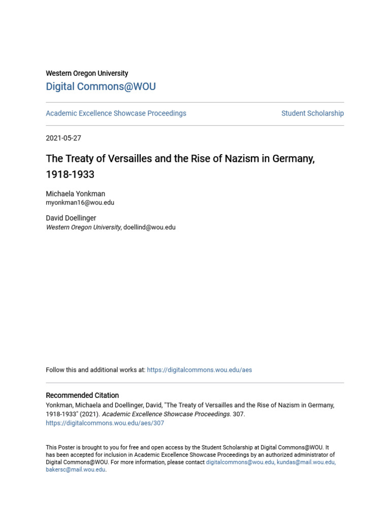 Treaty of Versailles and Nazi Rise | PDF | Nazism | Nazi Party