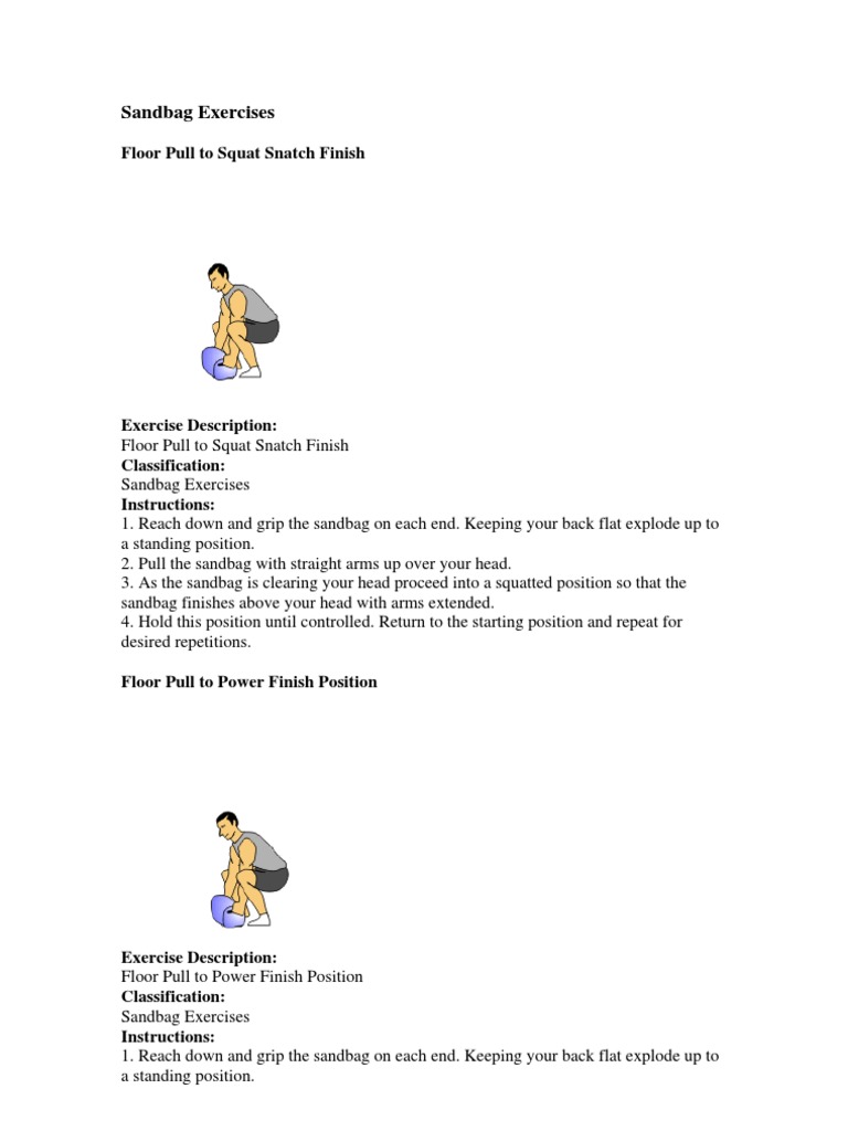 Sandbag Exercises | PDF | Athletic Sports | Sports