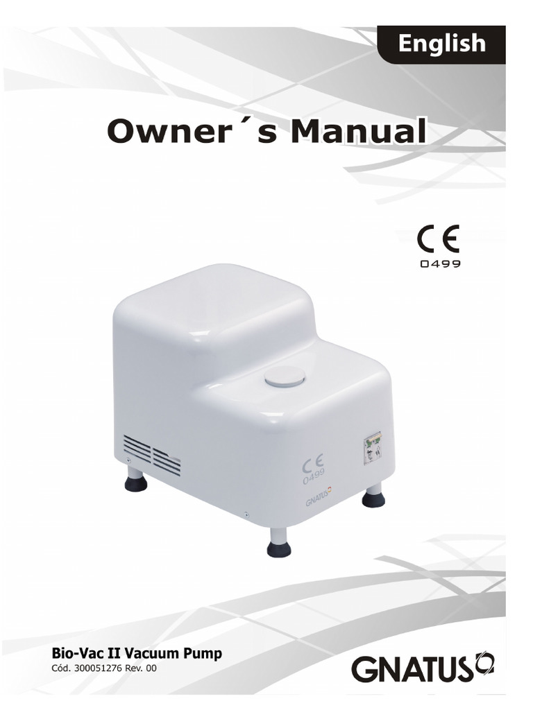 GNATUS Bio-Vac II Vacuum Pump Manual | PDF | Pump | International ...