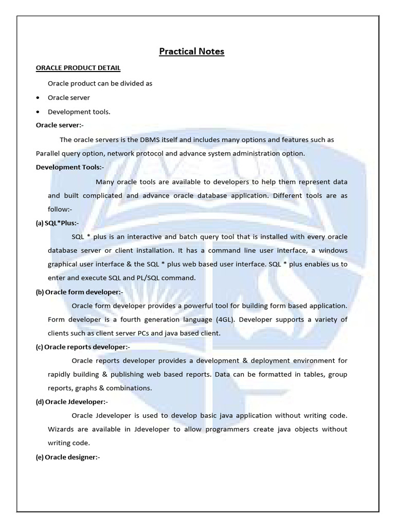 DBMS Practical Notes | PDF | Databases | Sql