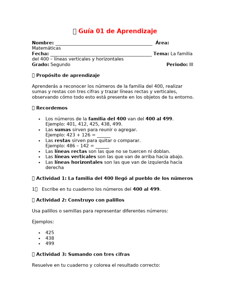 ? Guia La Familia Del 400 | PDF