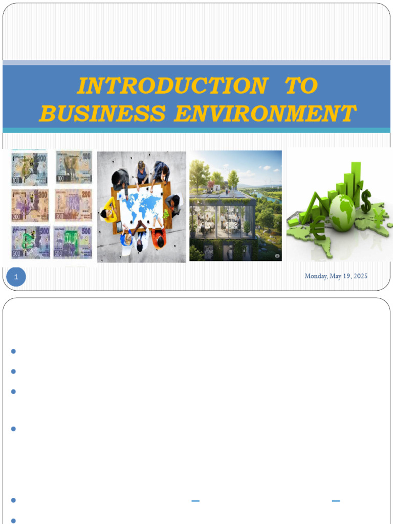 Units 1 - Introduction to Business Environment | PDF | System | Business