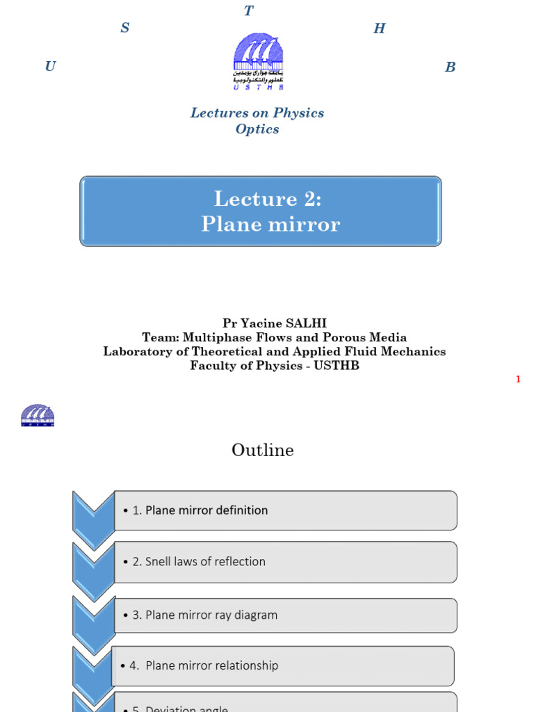 Plane Mirror Physics: Reflection Basics | PDF | Reflection (Physics ...