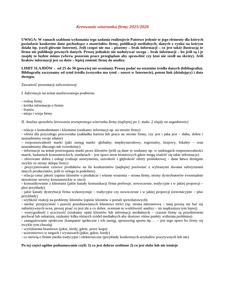 KPWF - Wytyczne Do Projektu | PDF