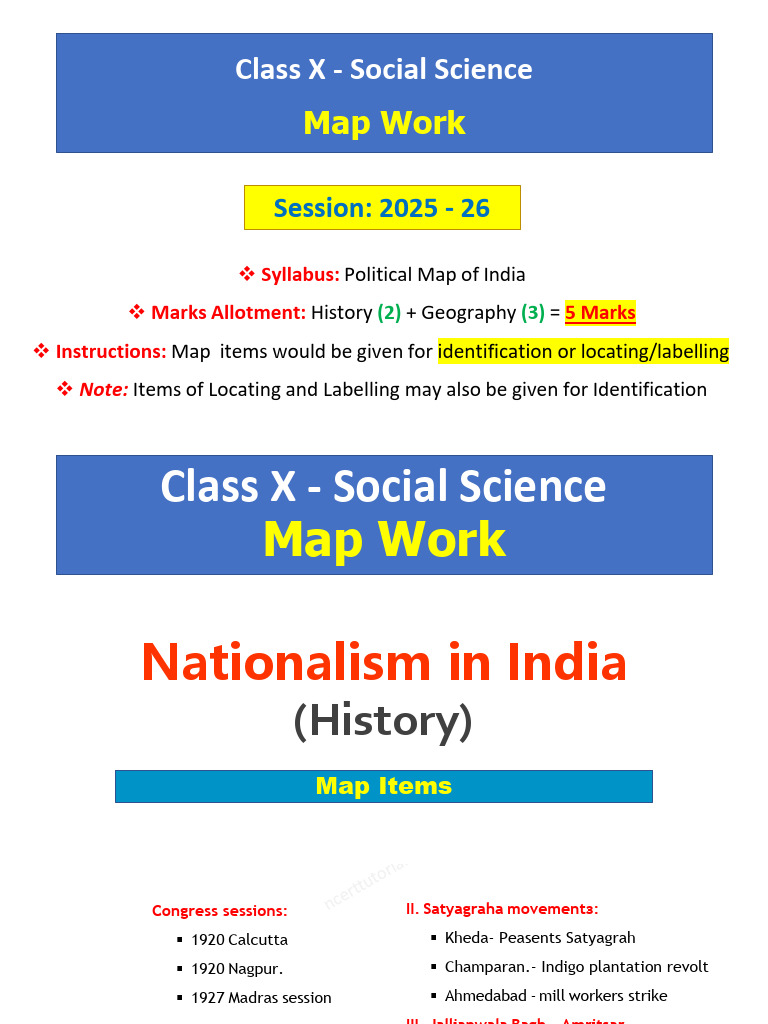 Class X Social Science Map Work Guide | PDF | Gujarat
