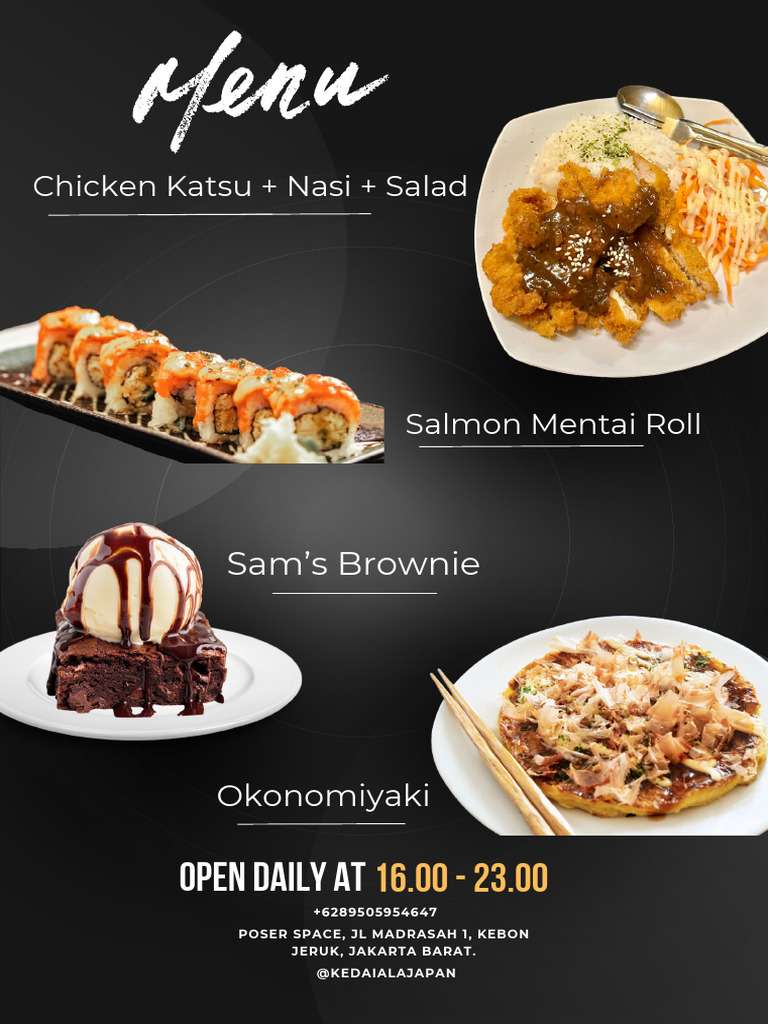 Menu Kedai Ala Japan 2025 | PDF