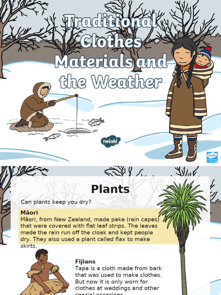 Au SC 2034 Traditional Clothes Materials and Weather Powerpoint English ...