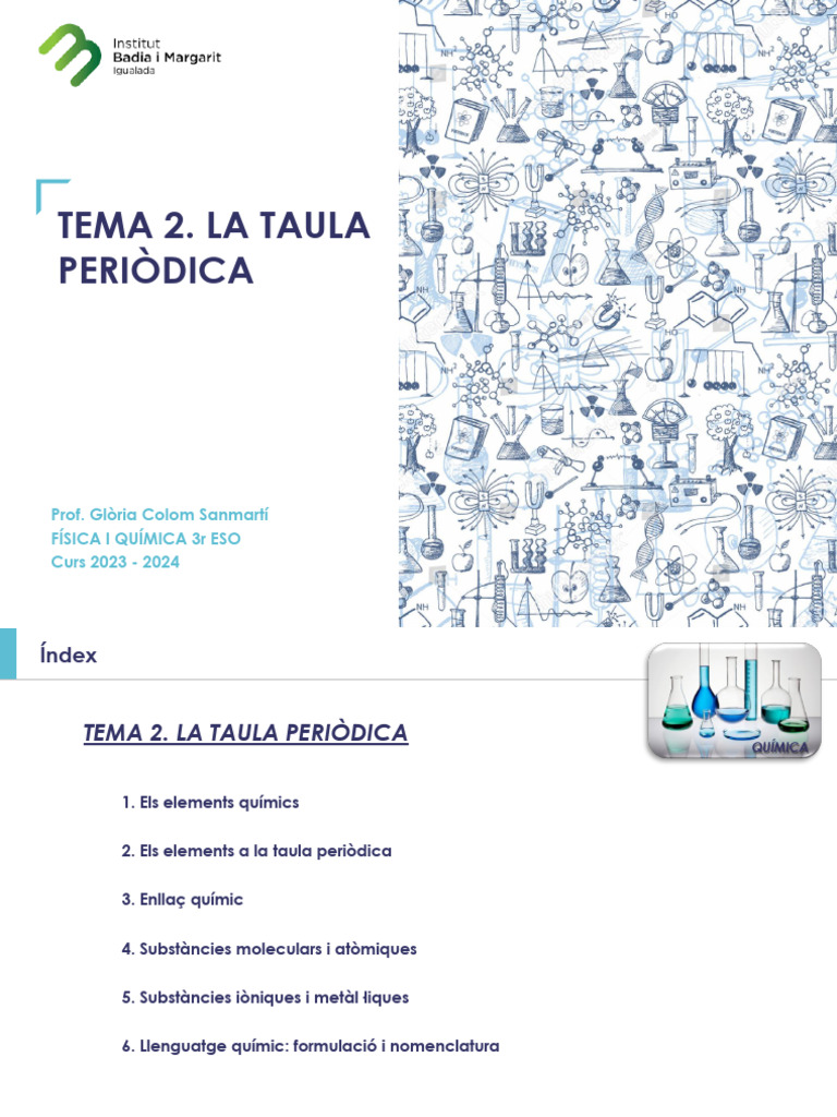 F-SICA I QU-MICA_3r ESO_TAULA PERI-DICA | PDF