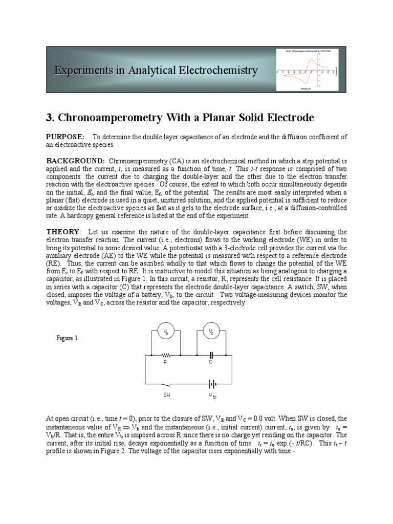 Chronoamperometry | PDF | Electromagnetism | Chemistry