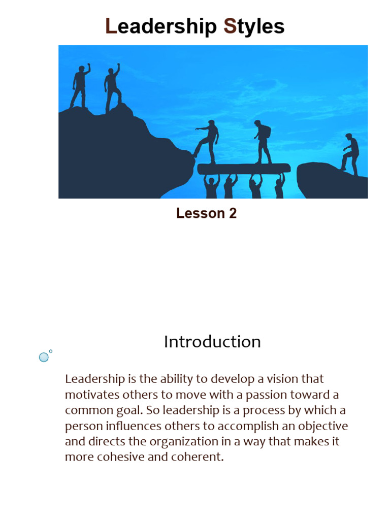 Lesson 2 Leadership Theories | PDF