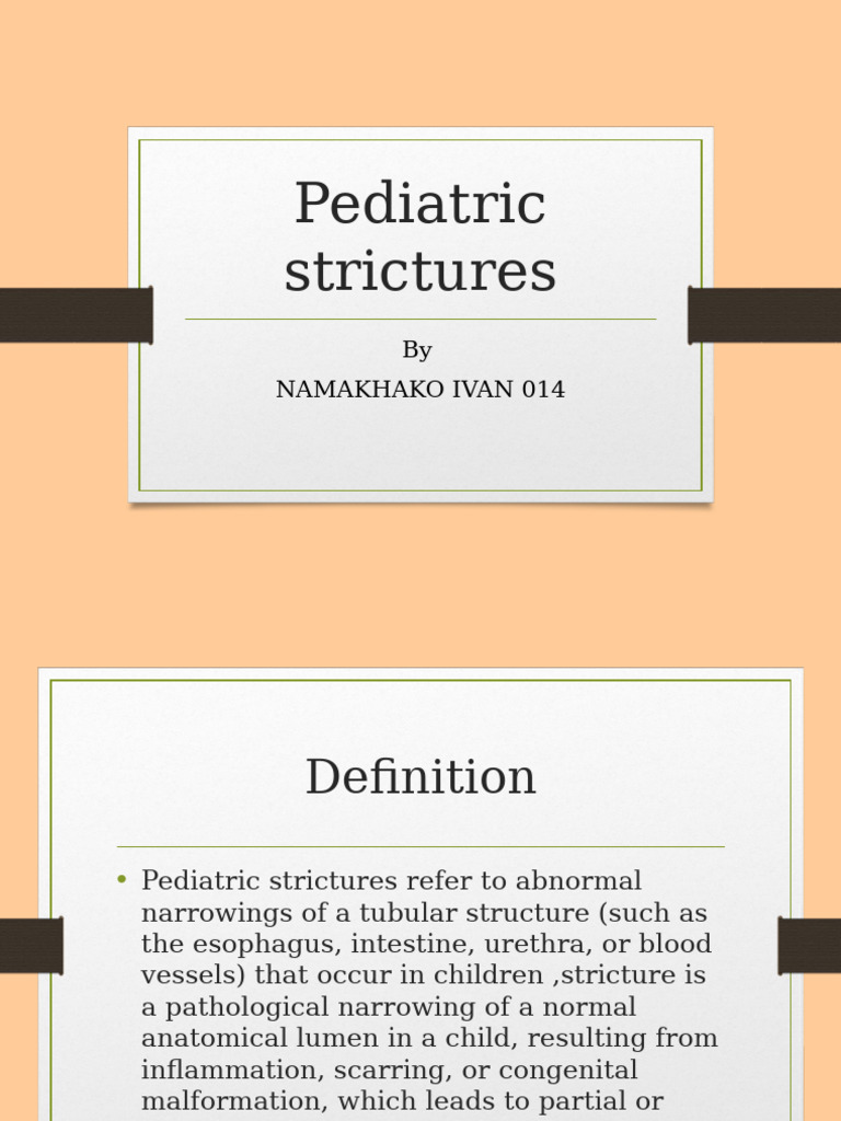 Pediatric Strictures 1 | PDF | Crohn's Disease | Inflammatory Bowel Disease