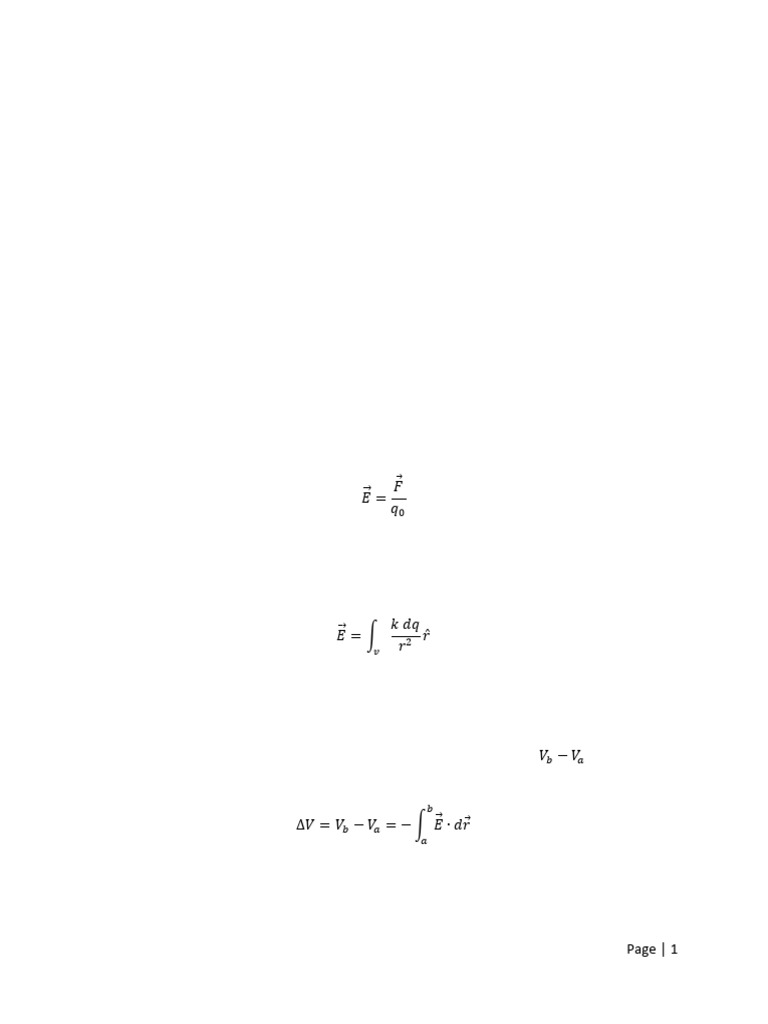 Lab01 ElectricFields and Potential 1 | PDF | Electric Field | Voltage