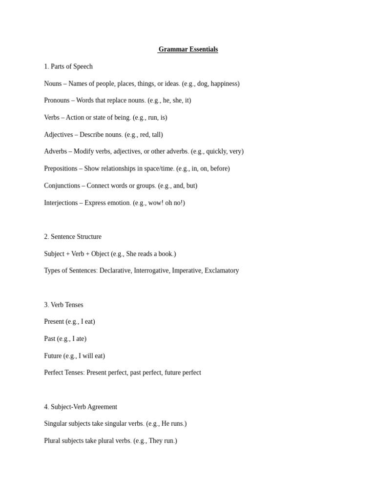 Grammar Essentials | PDF