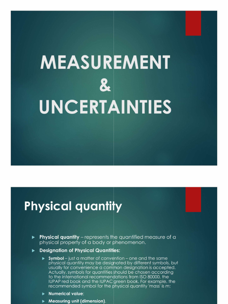 Measurement and Uncertainties | PDF