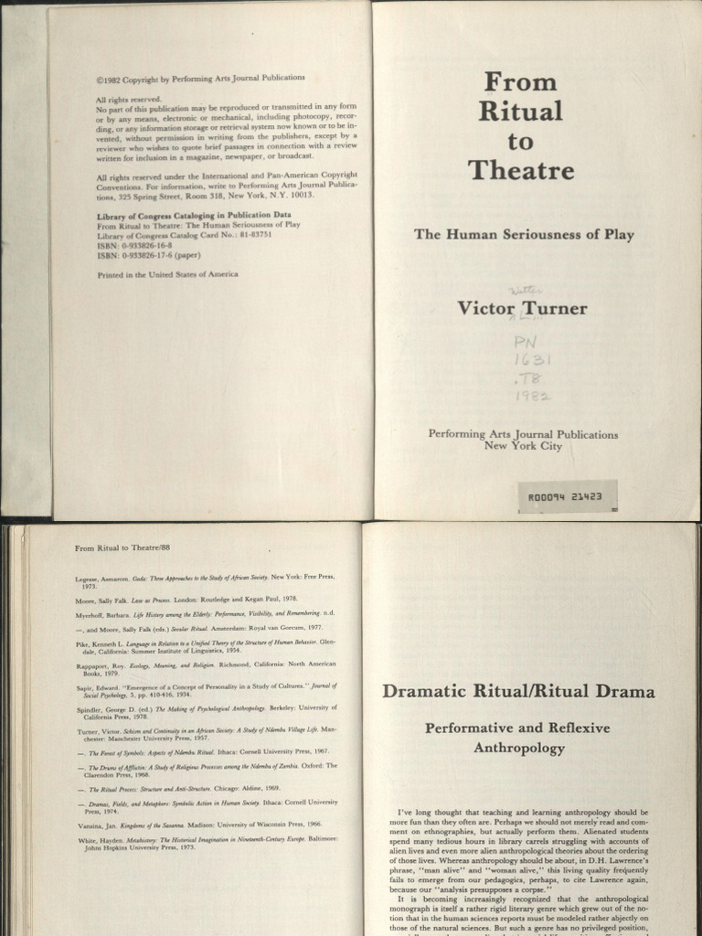Turner Chapter 3 Dramatic Ritual and Ritual Drama | PDF