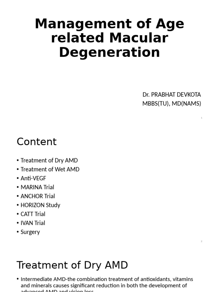 Management of Age Related Macular Degeneration - Dr. Prabhat Devkota ...