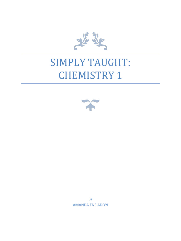 Simply Taught Chemistry 1 | PDF | Mole (Unit) | Chemical Compounds