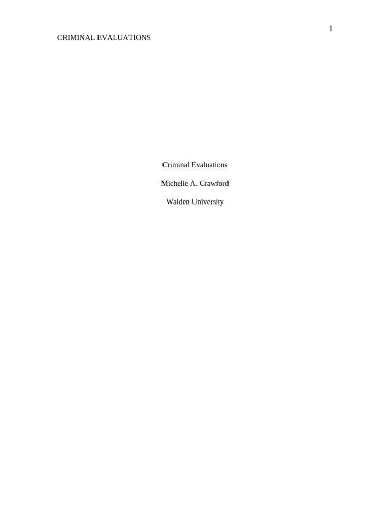 Criminal Evaluations | PDF | Competence (Law) | Insanity Defense