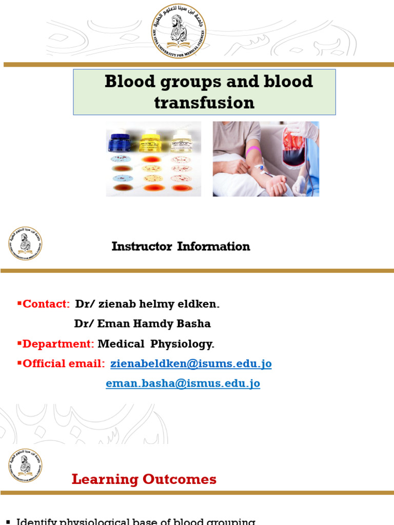 Blood Groups and Transfusion Guidelines | PDF | Blood Type | Tissue ...