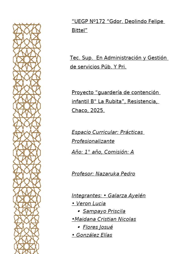 Proyecto de Guarderia Infantil Colorido | PDF | Educación de la primera ...