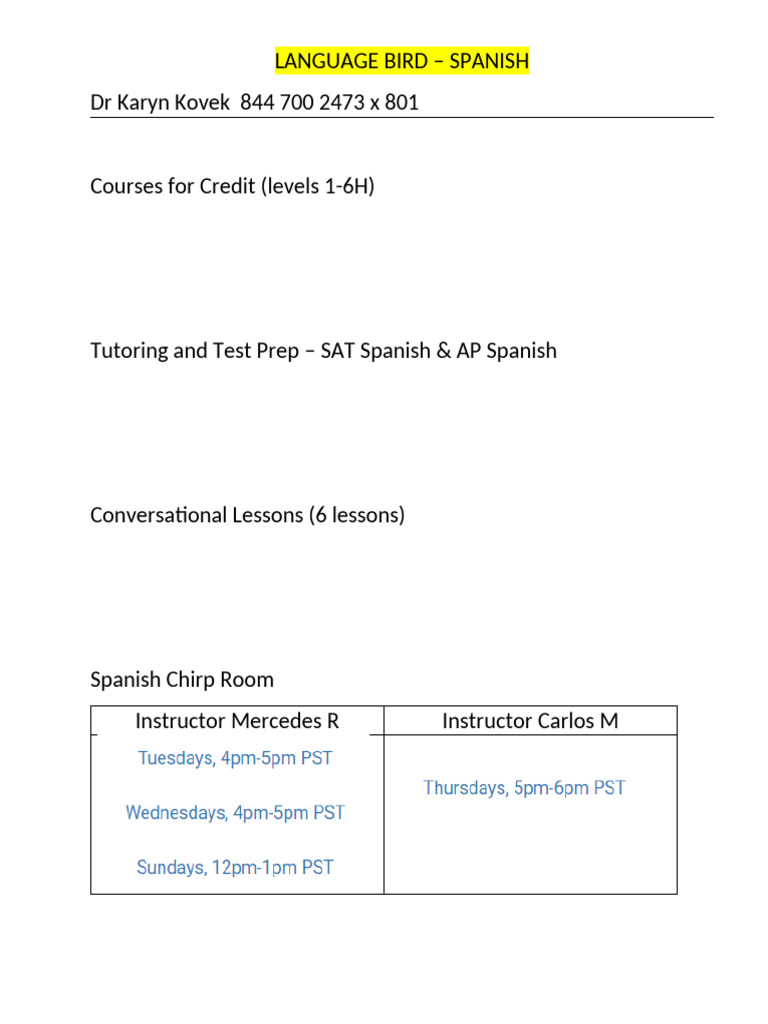 Language Bird | PDF