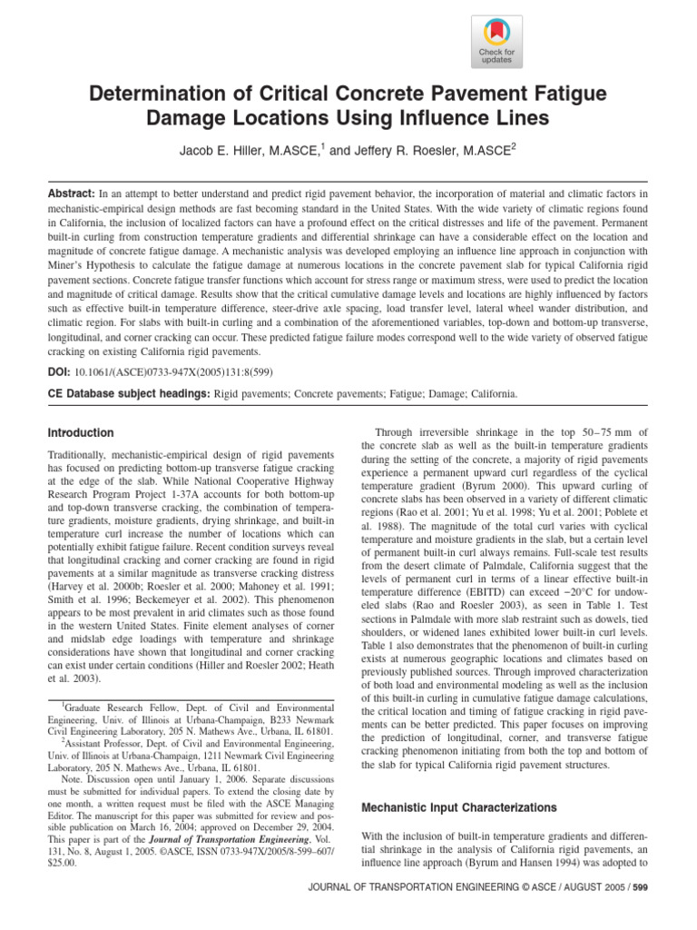 Concrete Pavement Fatigue Analysis in CA | PDF | Fatigue (Material ...