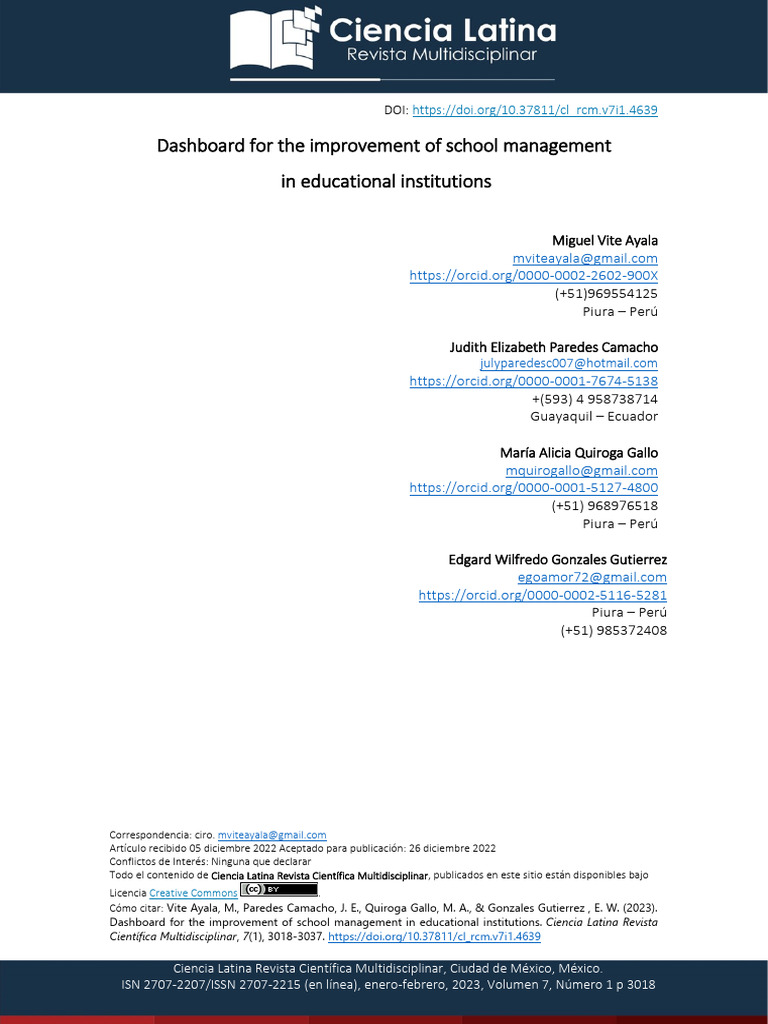 Dashboard para mejorar gestión escolar | PDF | Business