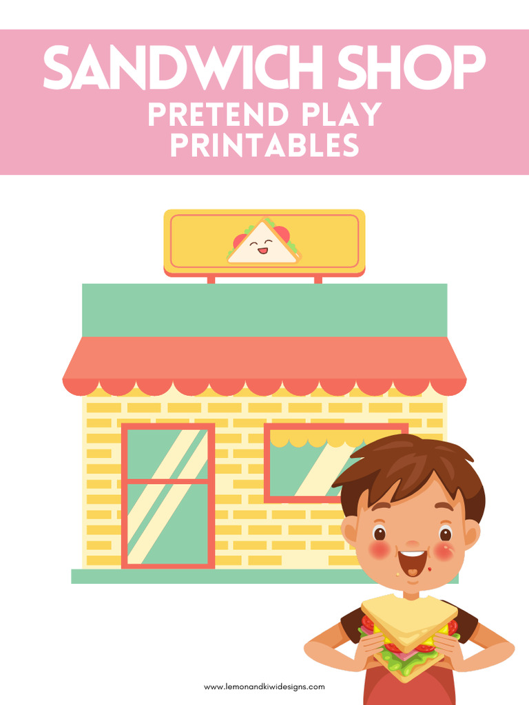 Sandwich Shop Pretend Play Printables | PDF
